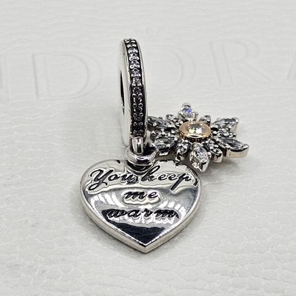 Pandora | Jewelry | Authentic Pandora Heart Dangle With 4k Gold | Poshmark